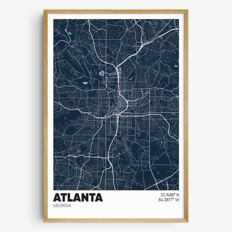 Atlanta Maps - Etsy