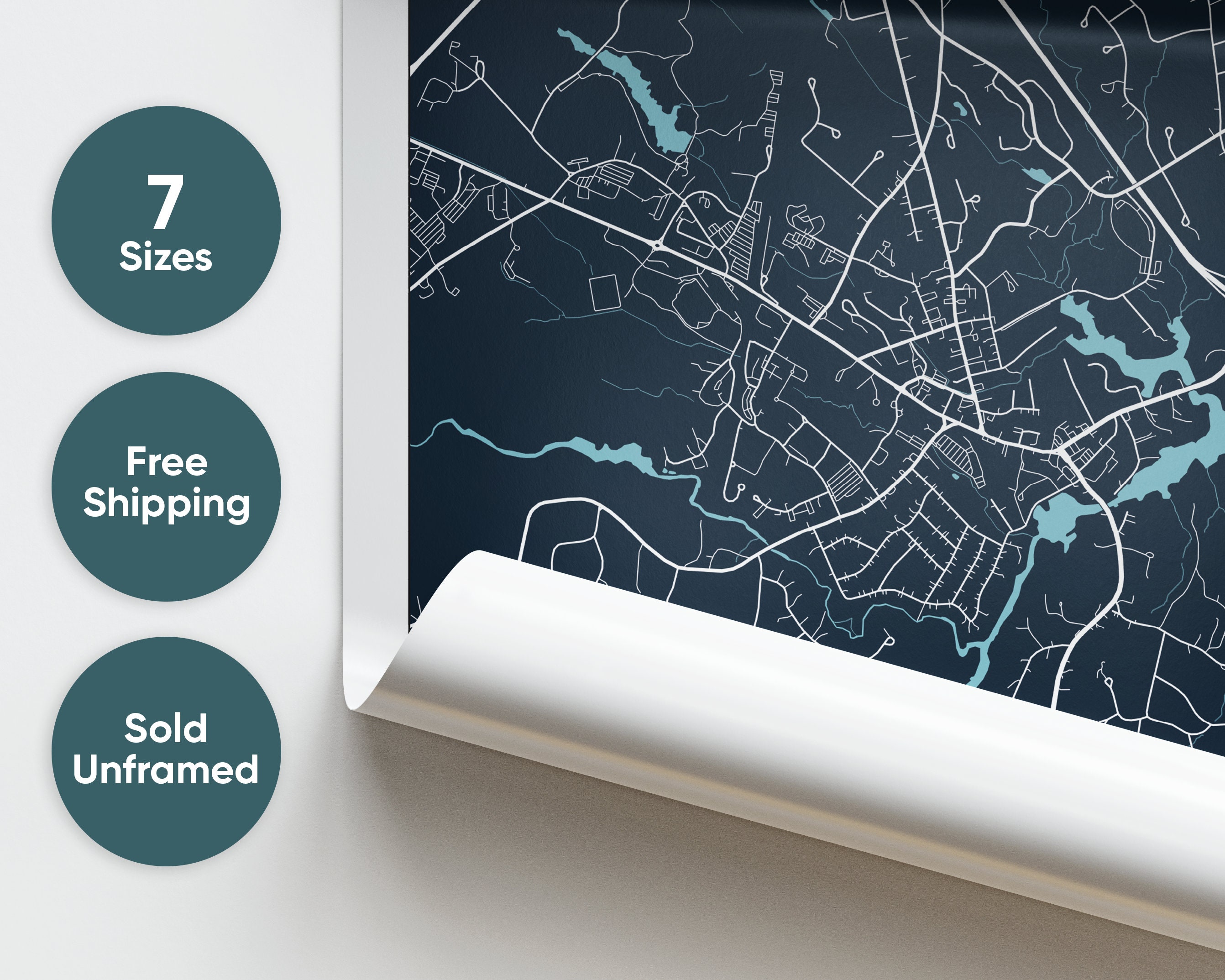 Durham NH Map Print, New Hampshire Poster, Durham NH Wall Art - Etsy