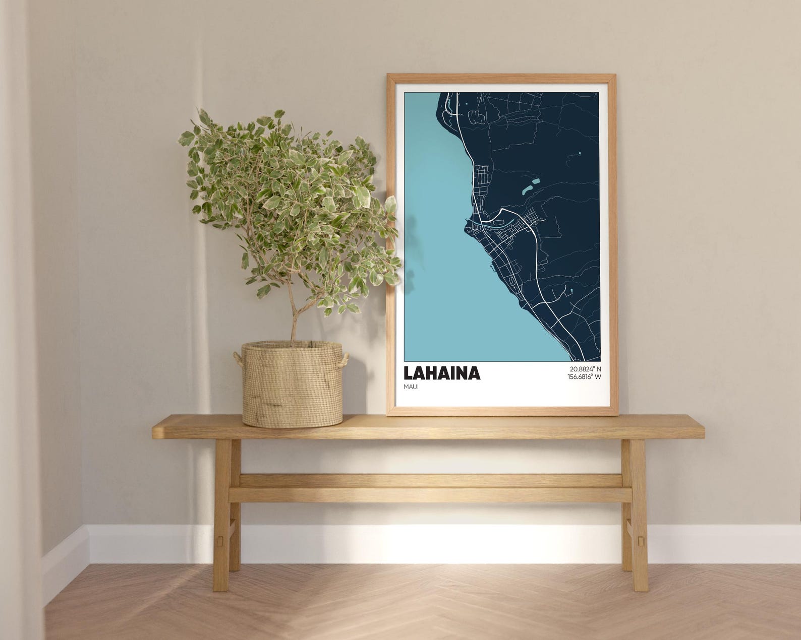 Lahaina HI Map Print, Maui Wall Art, Lahaina Hawaii Poster - Etsy