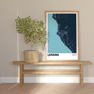 Lahaina HI Map Print, Maui Wall Art, Lahaina Hawaii Poster - Etsy