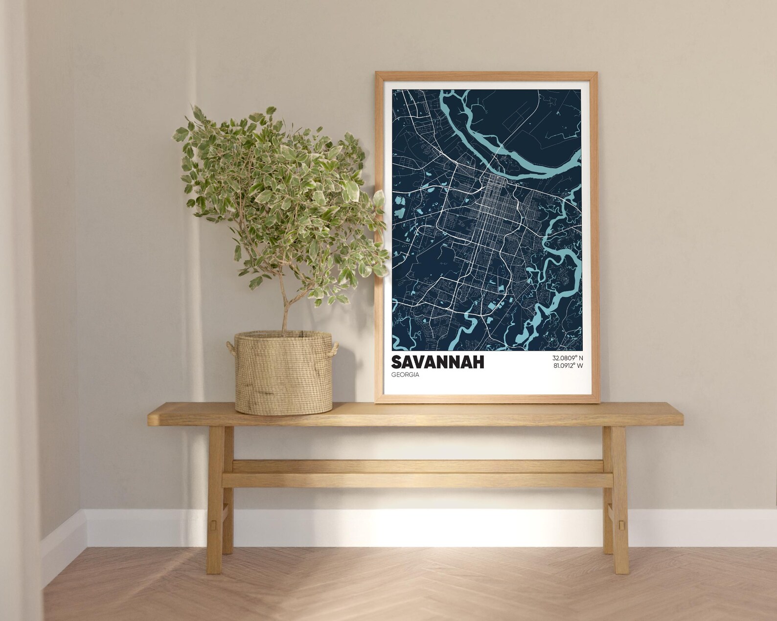 Savannah Map Print, Georgia Wall Art, Savannah GA Poster - Etsy