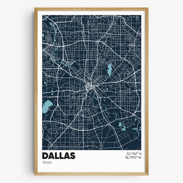 Dallas Map - Etsy