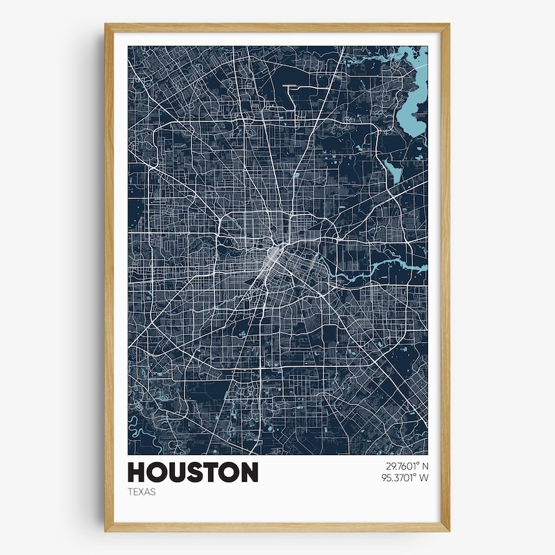 Houston Map - Etsy
