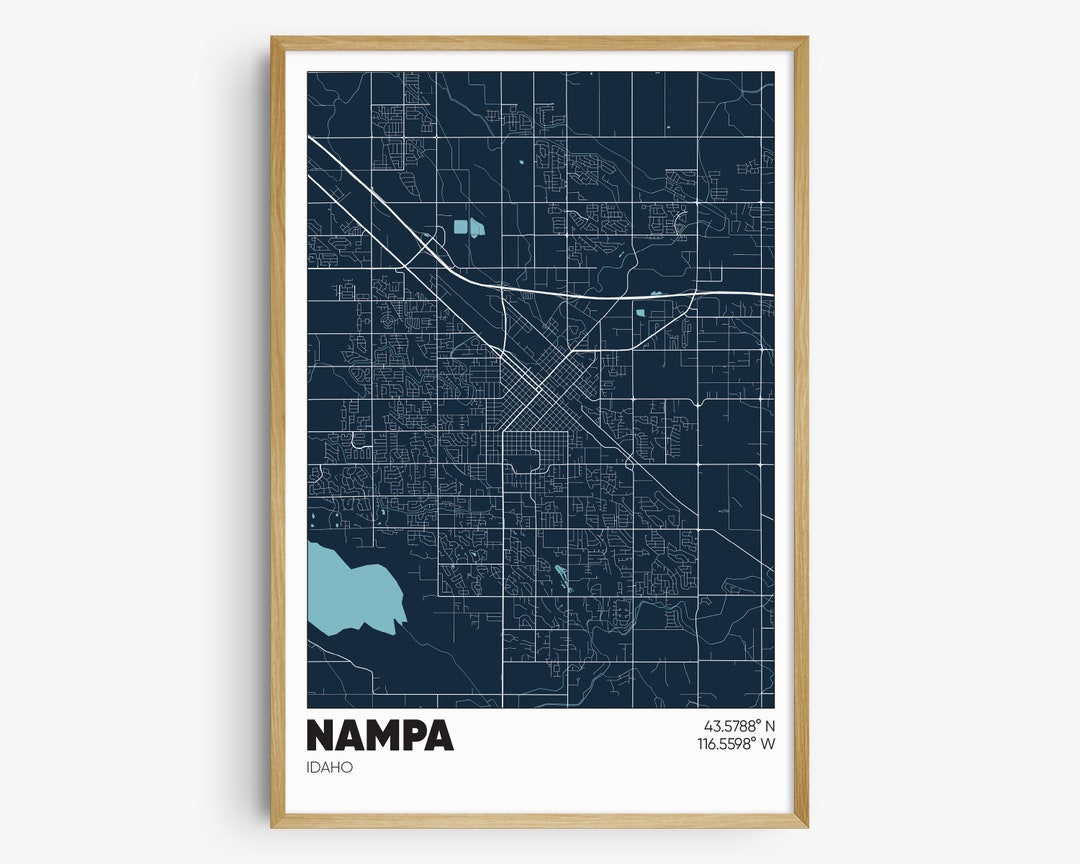 Nampa Idaho Map Print, Idaho Wall Art, Nampa ID Poster - Etsy