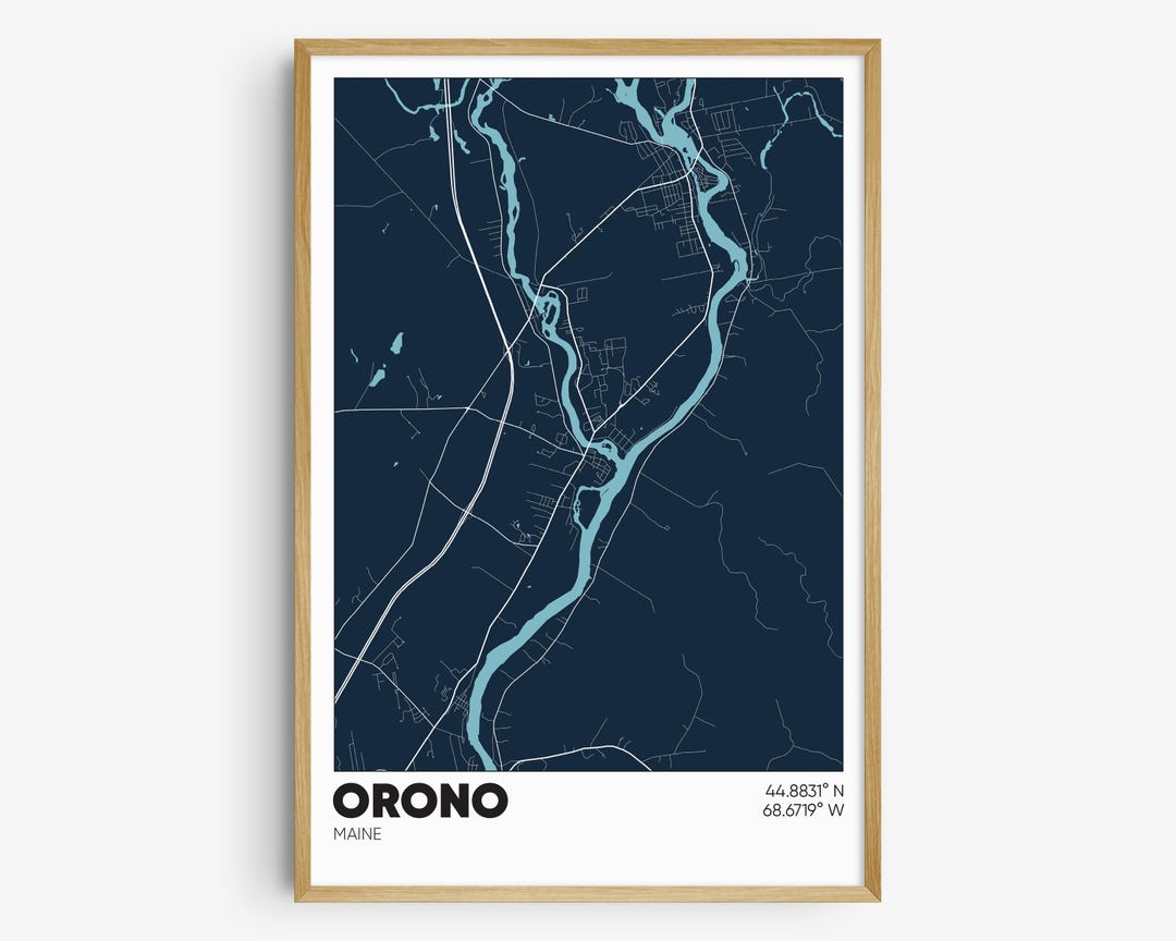 Orono Map Print, Maine Wall Art, Orono ME Poster - Etsy
