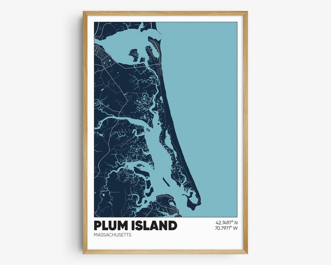Plum Island Map Print, Massachusetts Wall Art, Plum Island MA Poster - Etsy