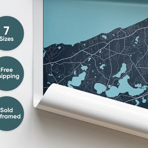 Brewster MA Map Print, Cape Cod Wall Art, Brewster Massachusetts Poster ...