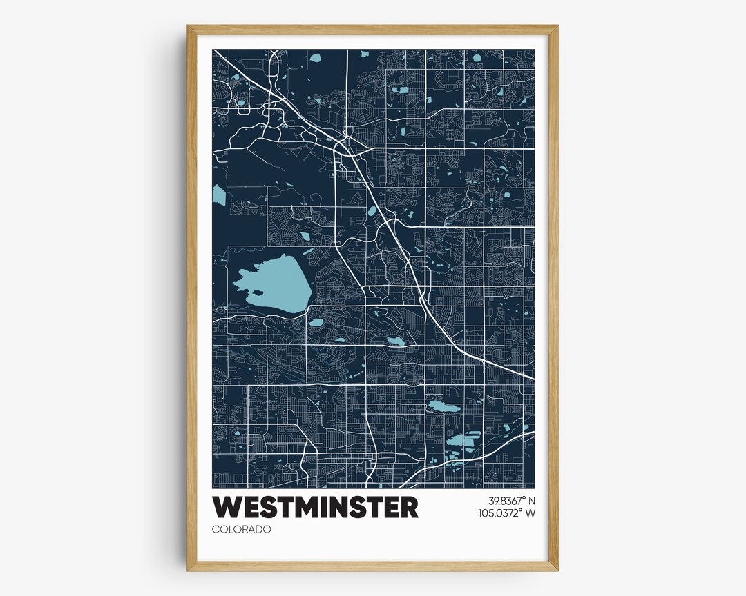 Westminster CO Map Print, Colorado Wall Art, Westminster CO Poster - Etsy