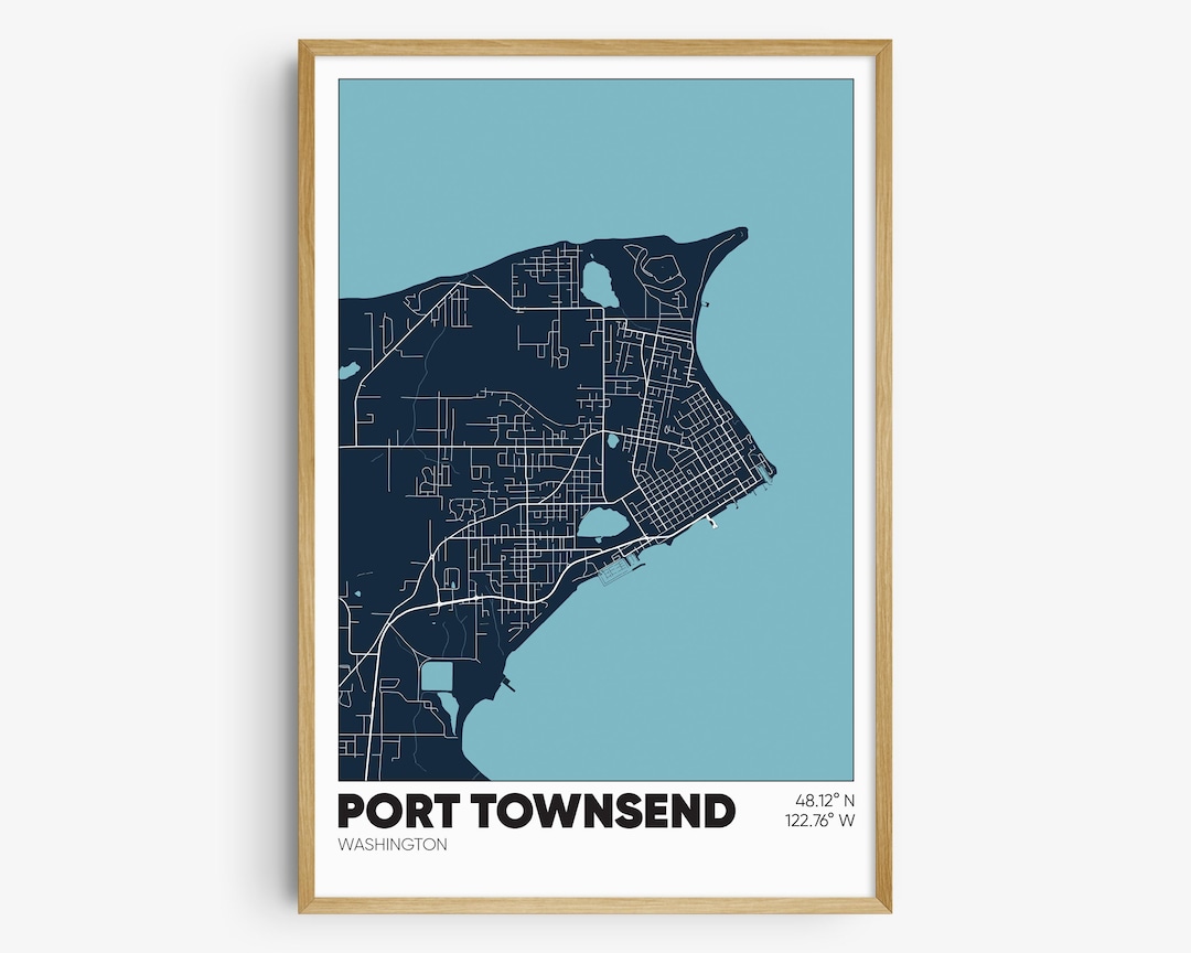 Port Townsend Map Print, Washington Wall Art, Port Townsend WA Poster ...