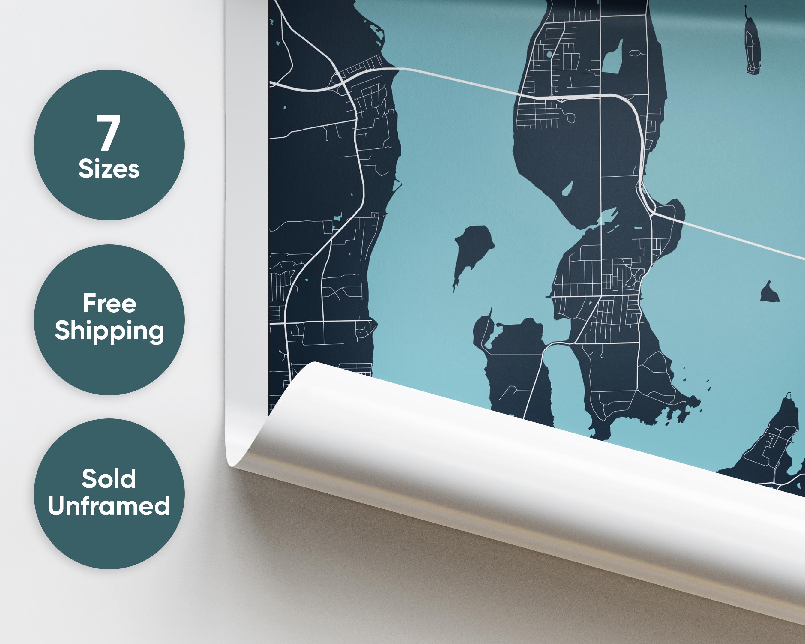 Jamestown RI Map Print, Rhode Island Wall Art, Jamestown Rhode Island ...