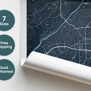 Sandy Springs Map Print, Georgia Wall Art, Sandy Springs GA Poster - Etsy