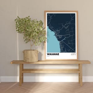 Waianae HI Map Print, Oahu Wall Art, Waianae Hawaii Poster - Etsy