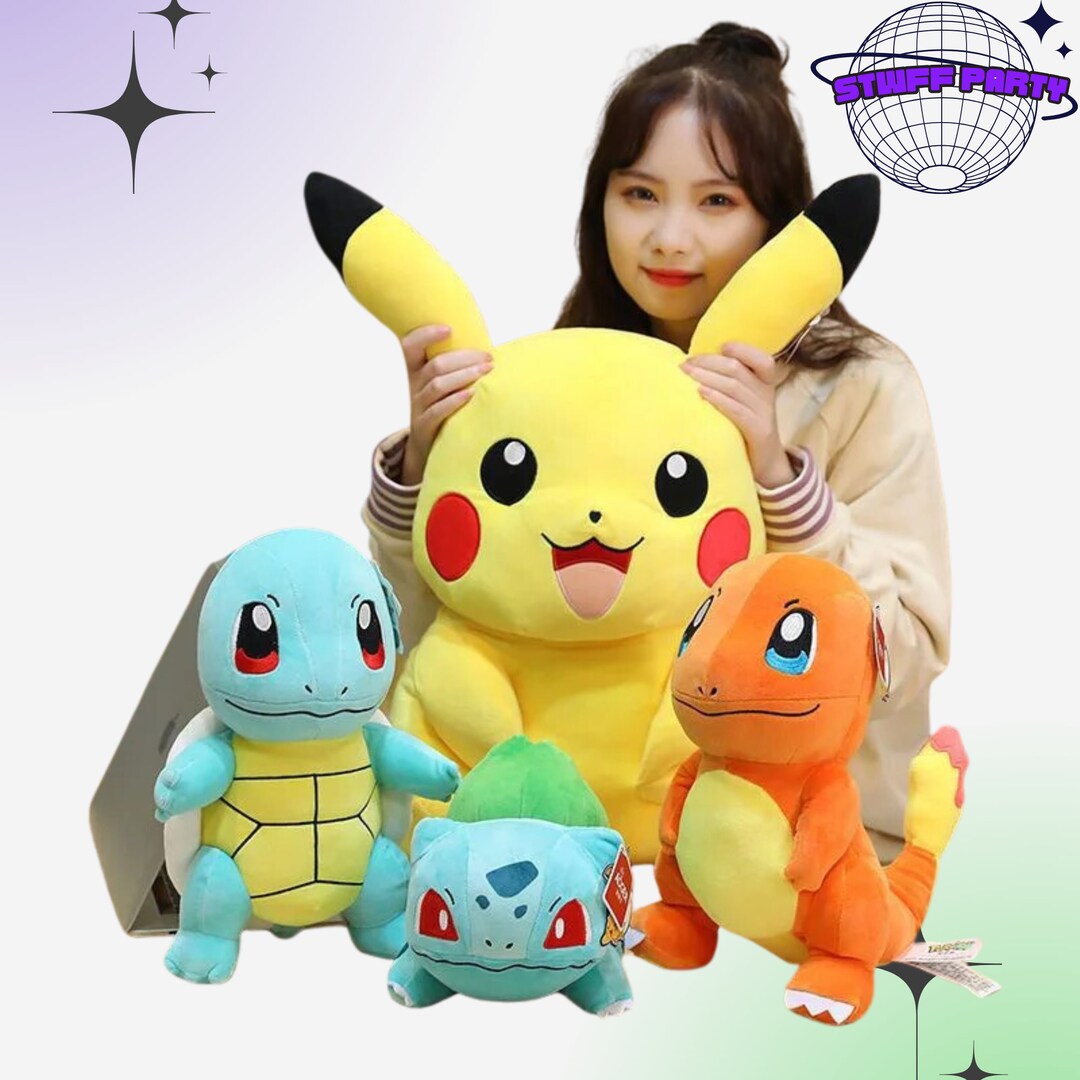 Plush Pikachu Pokemon Doudou Pikachu Kawaii Stwffparty - Etsy