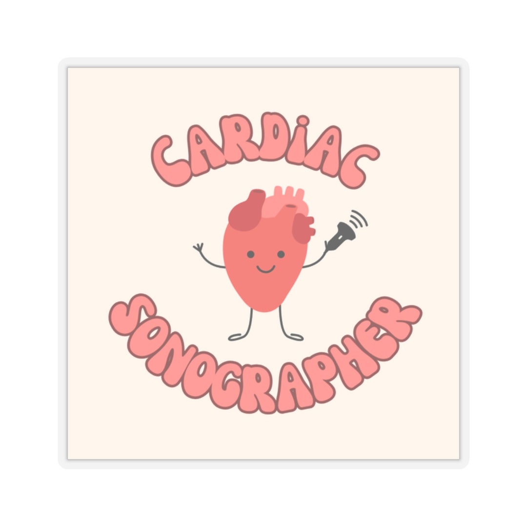 Cardiac Sonographer Sticker With Animated Heart - Etsy