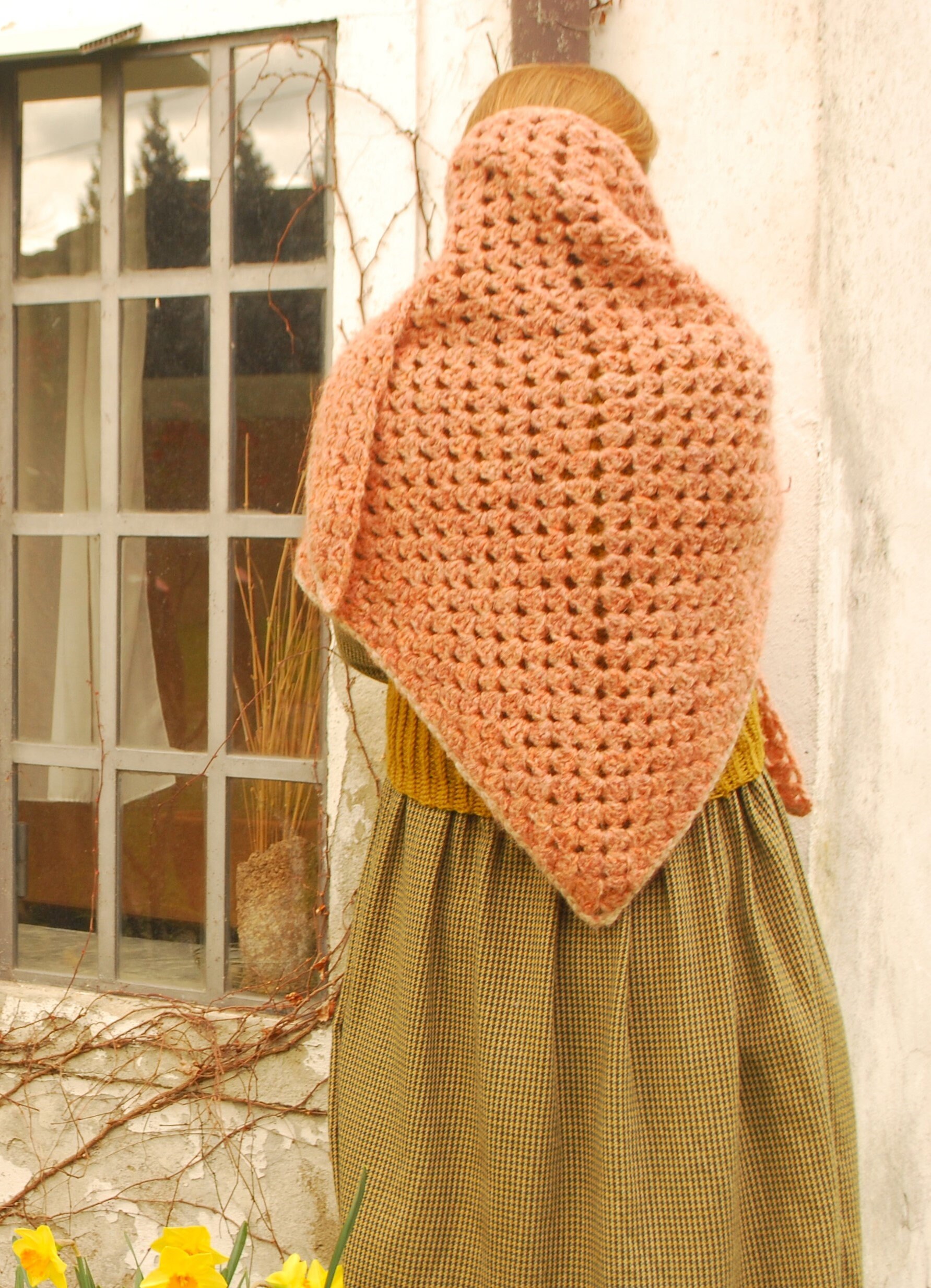 SHAWL GRANNY Square Crochet Pattern, Romantic Mantle, Beginner Modern ...