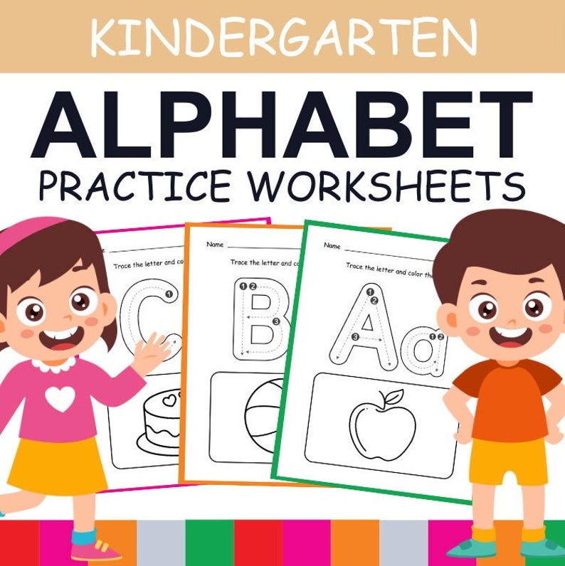 Alphabet Adventures: ABC Tracing and Coloring Activity Sheets for ...