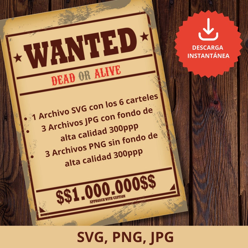 WANTED Poster, Download, DIY Blank WANTED Poster Printable, Space for ...