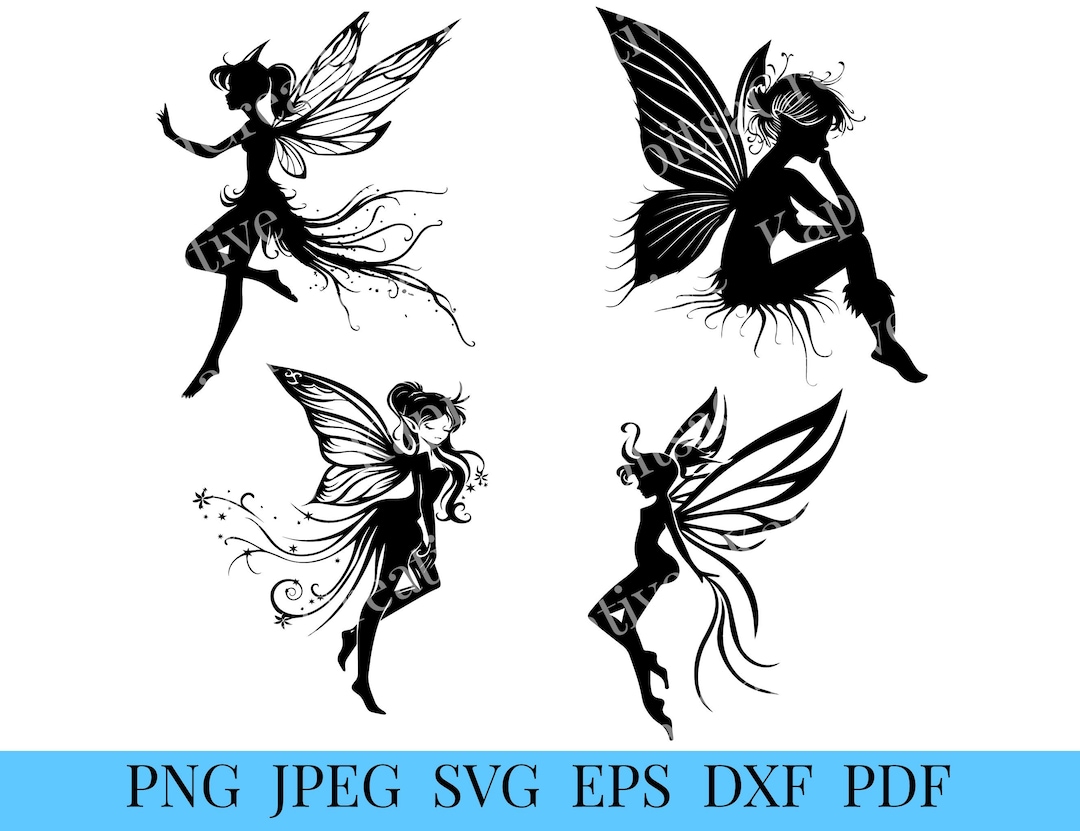 Fairy SVG, Fairy Vector, Cutting File, Digital Download, Svg, Pdf, Eps ...