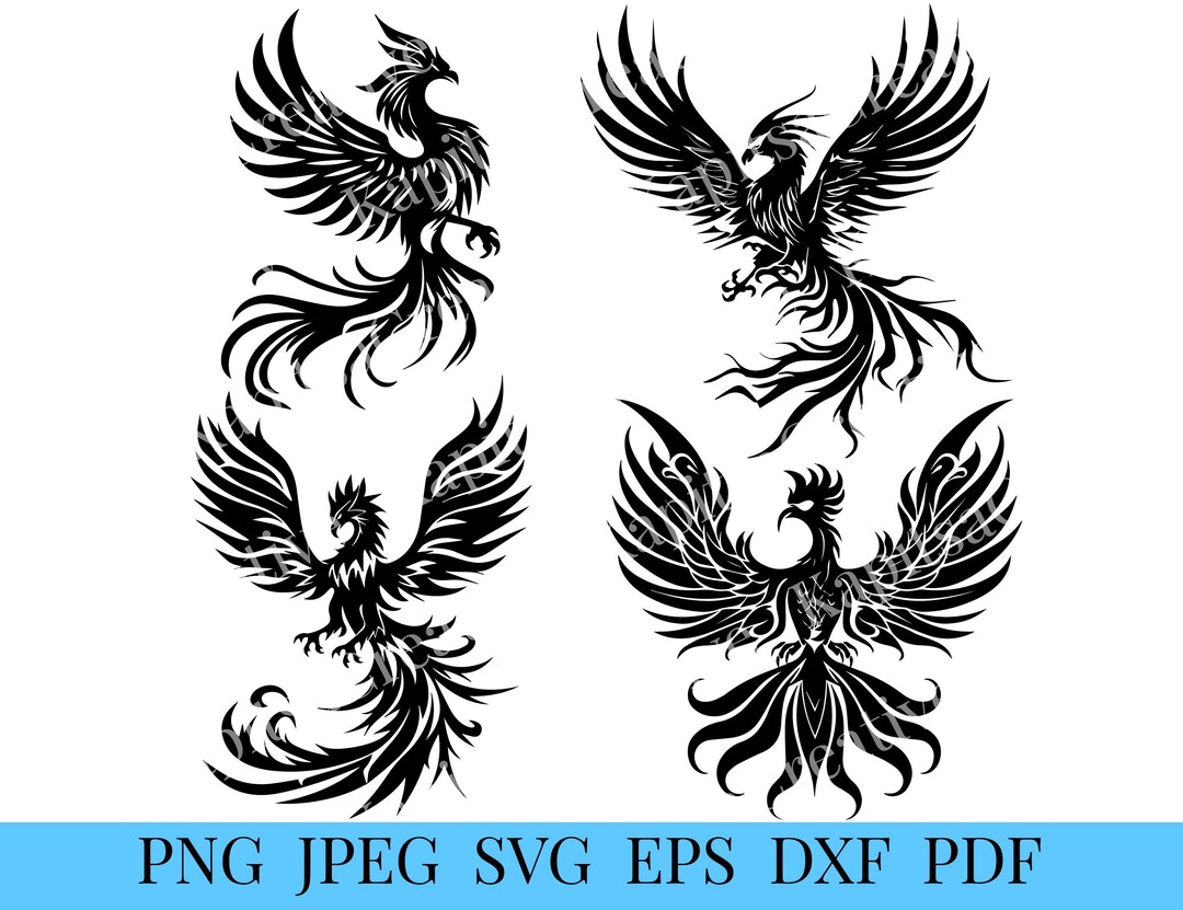 Phoenix SVG, Phoenix Vector, Cutting File, Digital Download, Svg, Pdf ...