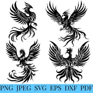Phoenix SVG Vector, Silhouette Clip Art (digital Download) - Etsy