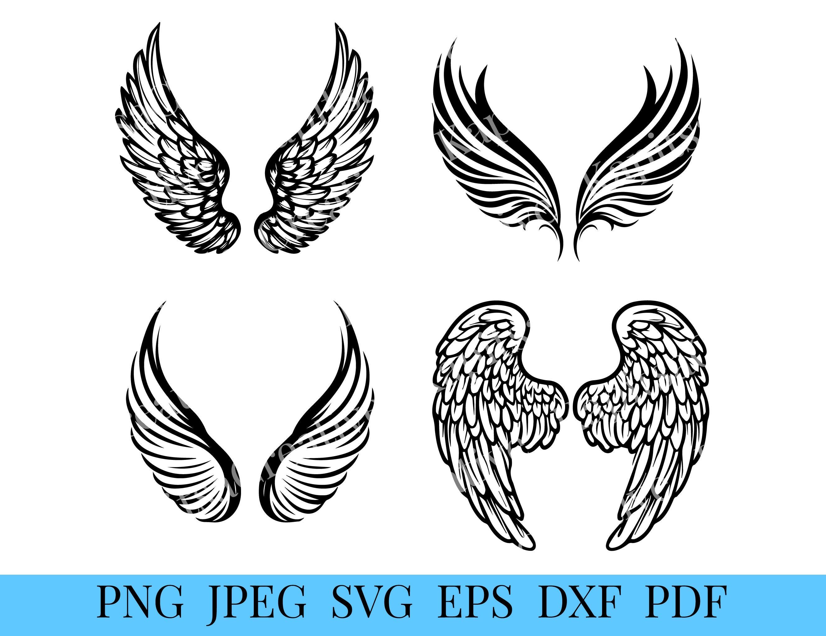 Angel Wings SVG, Wings Vector, Cutting File, Digital Download, Svg, Pdf ...