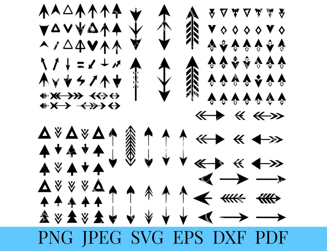Pack of Arrows, Cursors SVG, Arrows Vector, Cutting File, Digital Download, Svg, Pdf, Eps, Dxf ...
