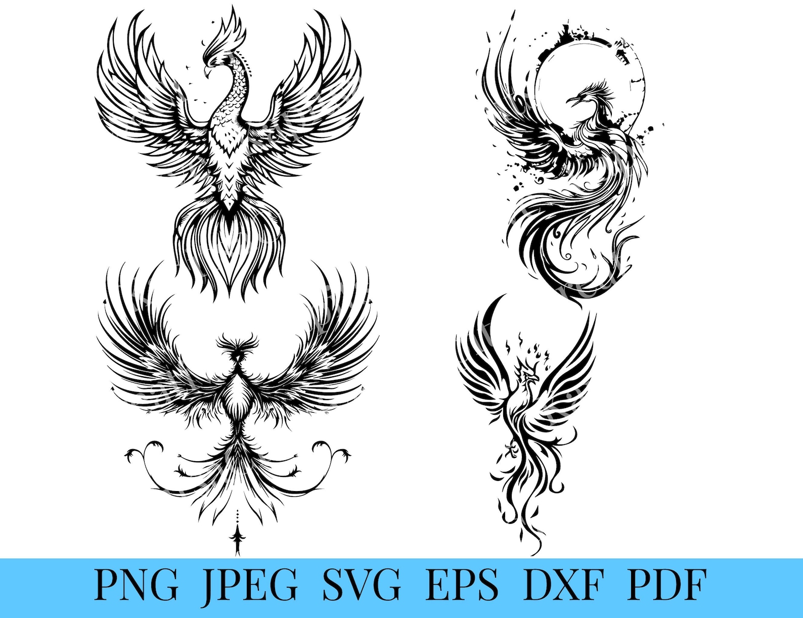 Phoenix SVG, Phoenix Vector, Cutting File, Digital Download, Svg, Pdf ...