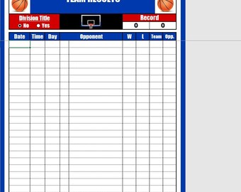 Microsoft Excel Spreadsheet - Football Team Results - Etsy