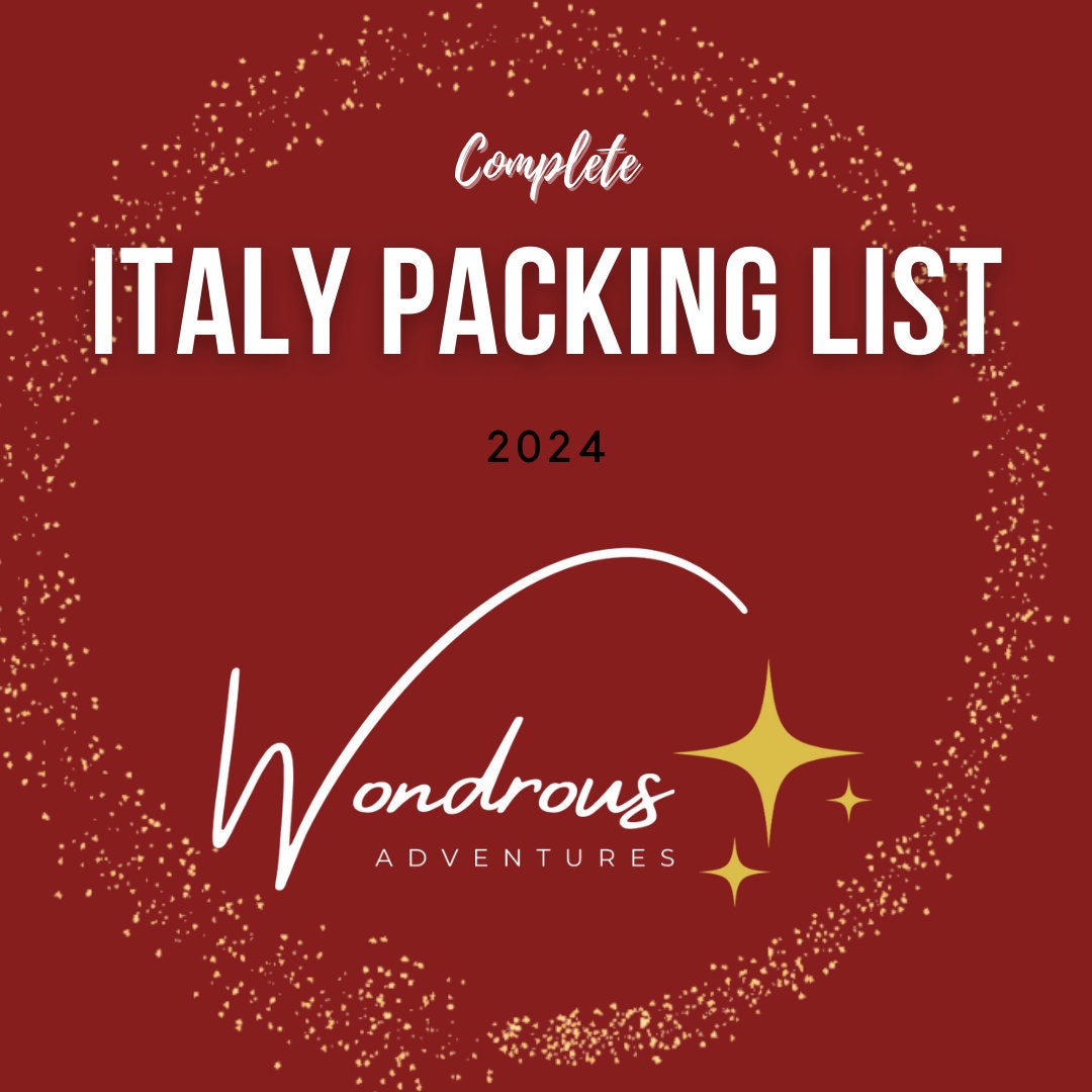 Italy Packing List Travel Itinerary Template Trip Itinerary Printable ...