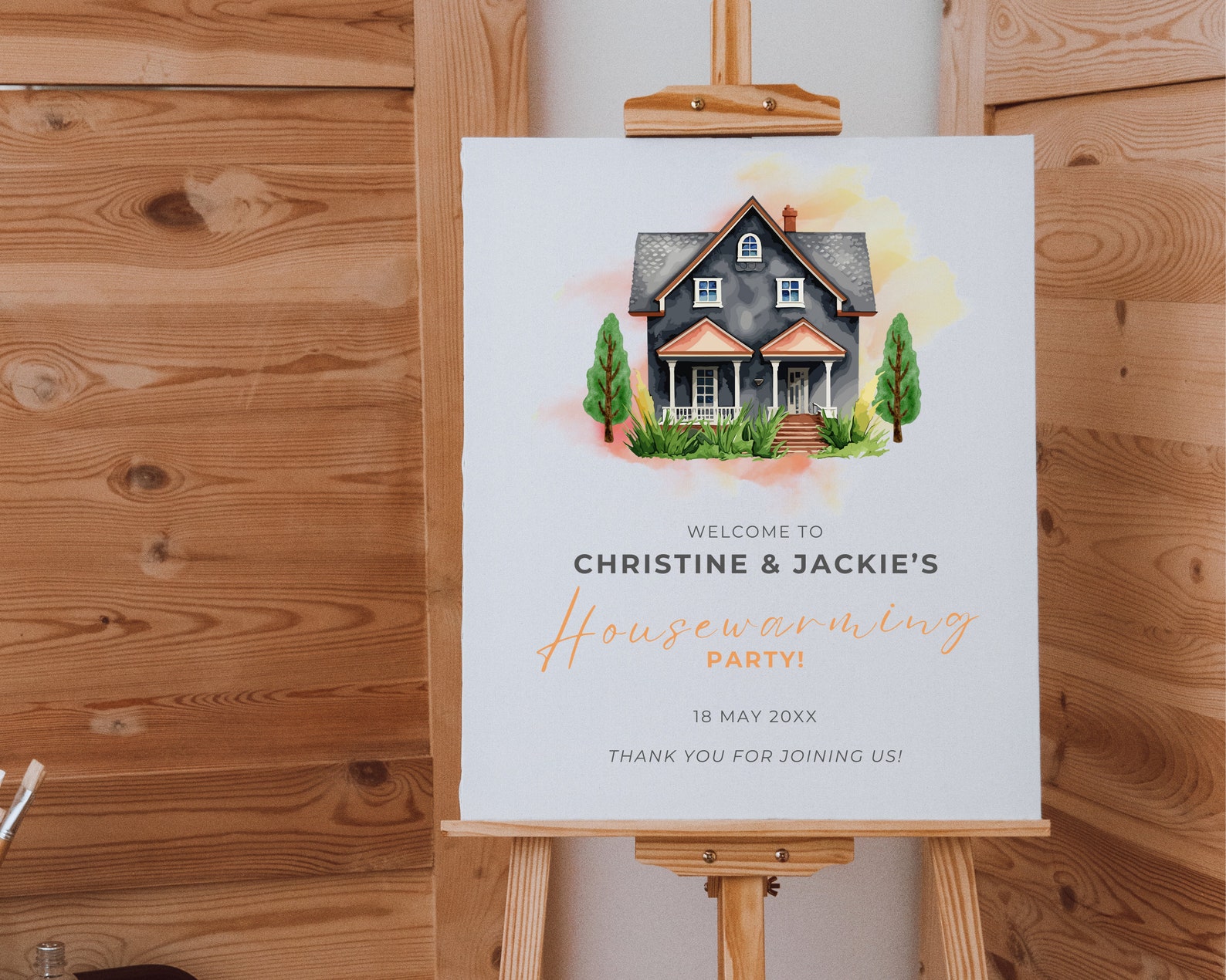 Watercolor Housewarming Welcome Board, Our First Home House Warming ...