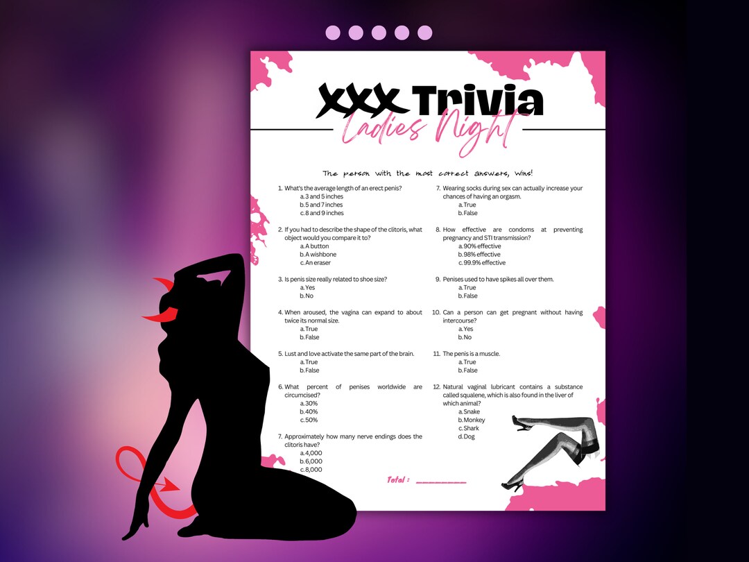 XXX Dirty Trivia Ladies Night Games as Sex Games Galentines - Etsy