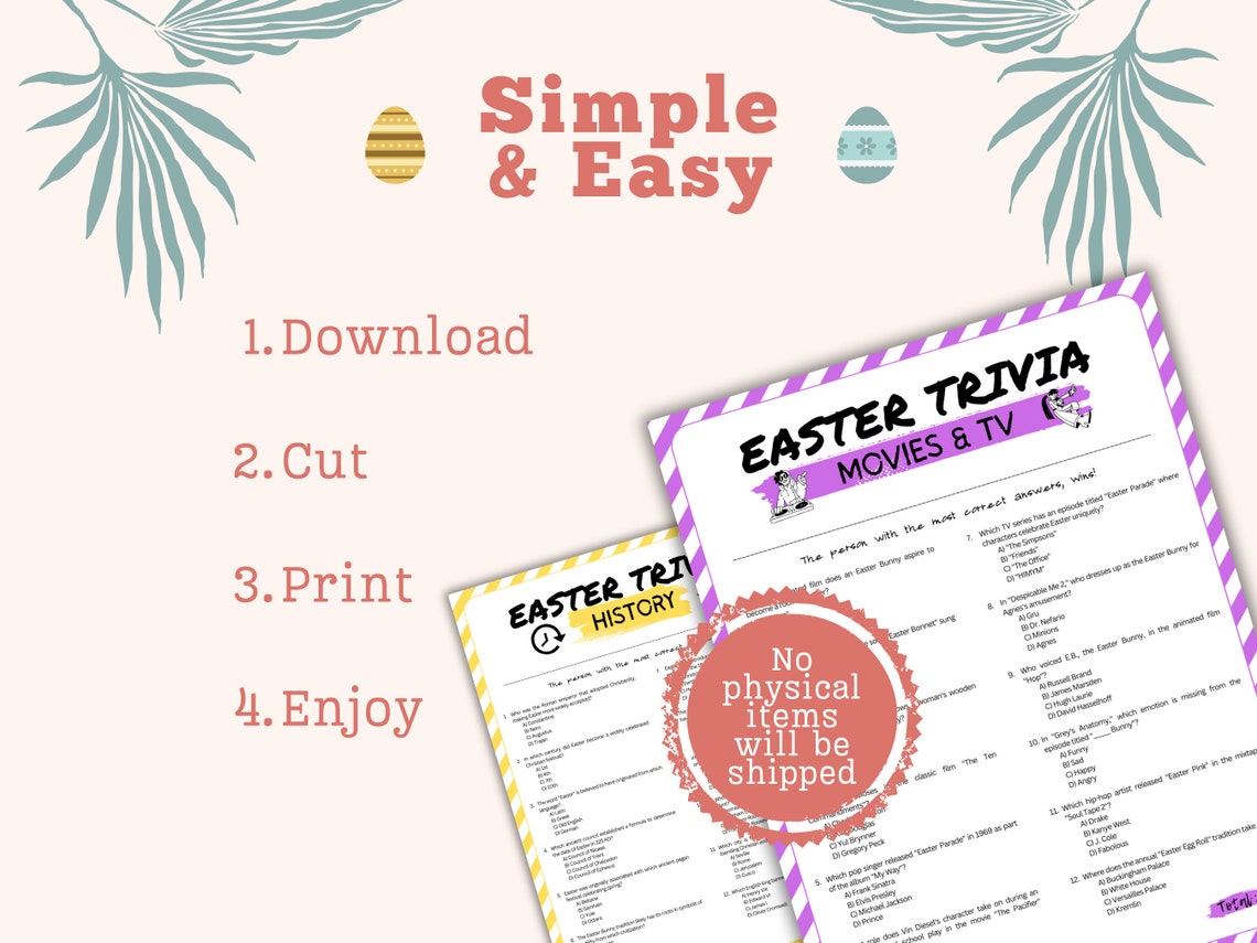 Easter Trivia Bundle for Family Reunion Games, Spring Trivia With the ...
