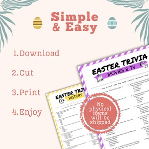 Easter Trivia Bundle for Family Reunion Games, Spring Trivia With the ...