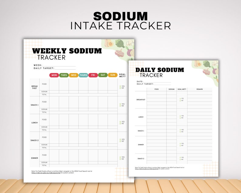 Low Sodium Meal Plan and Grocery List, Low Salt Food List With Recipes for Hypertension, Kidney ...