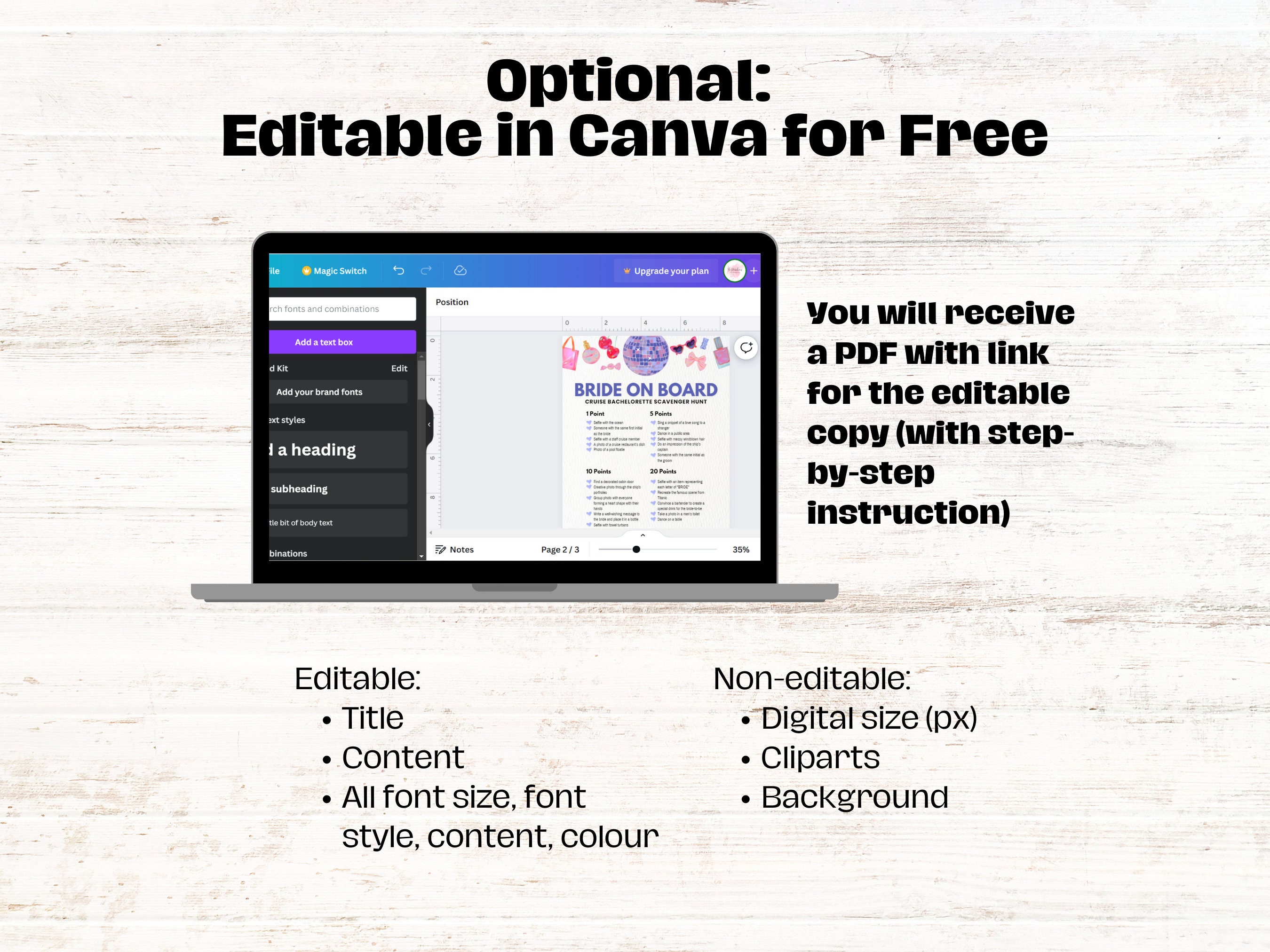 Editable Bachelorette Cruise Scavenger Hunt, Bar Scavenger Hunt for ...