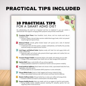 ADHD Diet Food List, Attention Deficit Hyperactivity Disorder Meal Plan ...