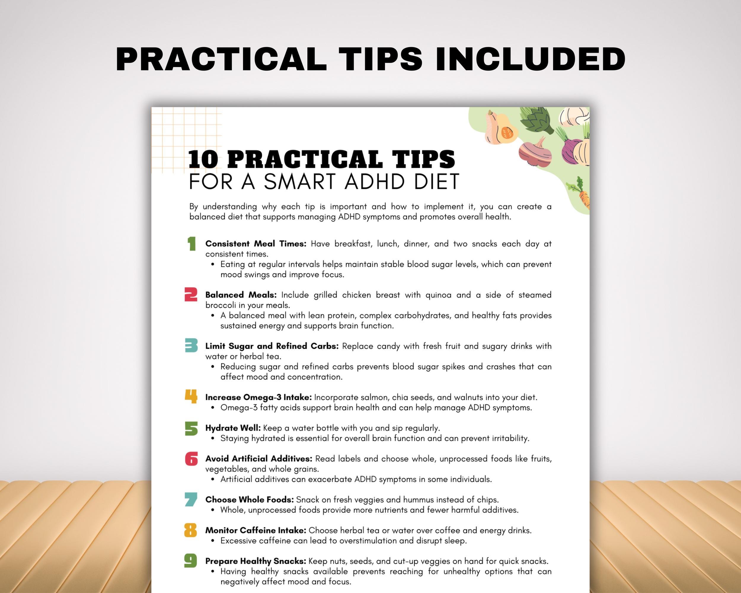 ADHD Diet Food List, Attention Deficit Hyperactivity Disorder Meal Plan ...