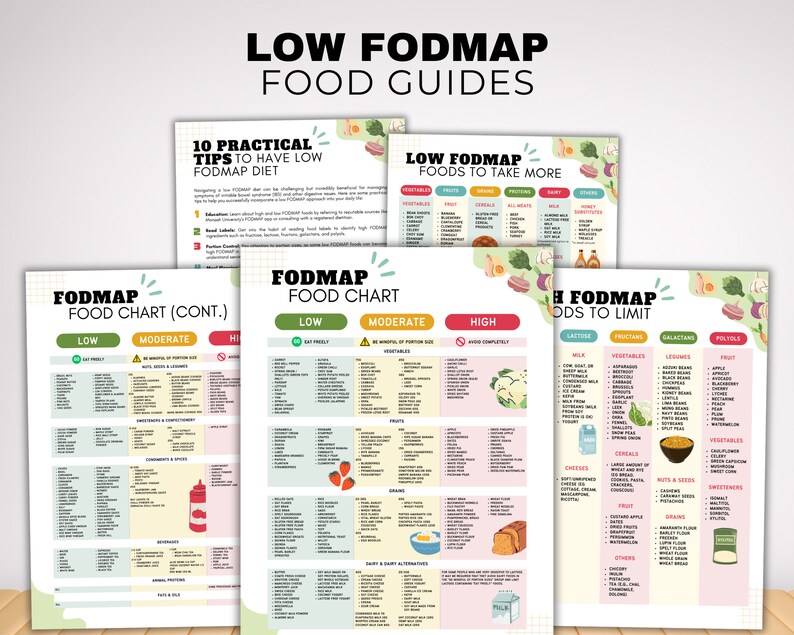 Fodmap IBS Meal Plan Bundle, Food List and Low Fodmap Treats, Food ...