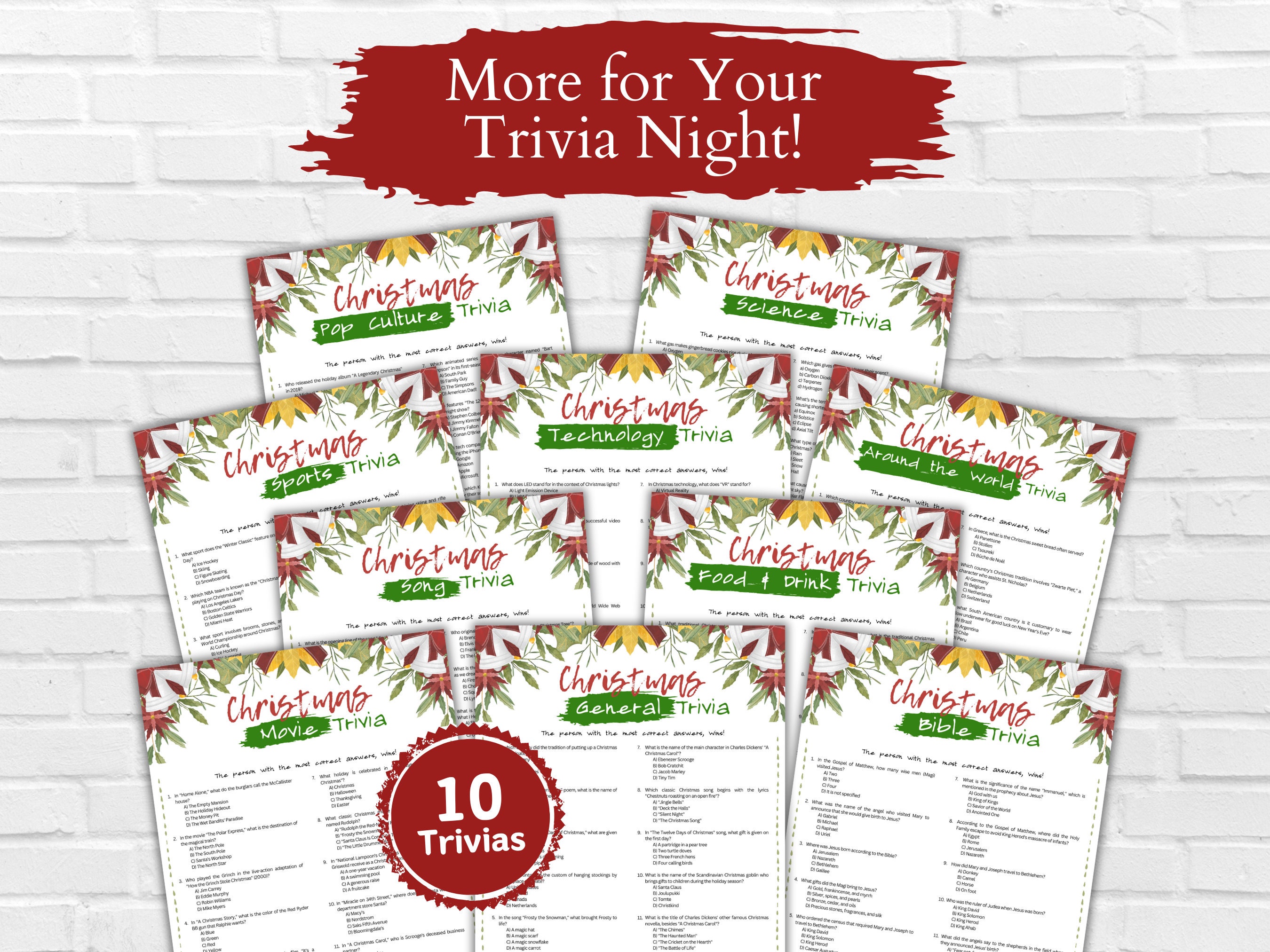 Christmas Bible Trivia Games for Kids and Adults. Sunday School Youth ...