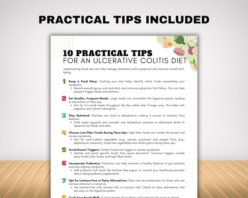 Ulcerative Colitis Food List and Crohns Disease IBD Diet Plan, Anti ...