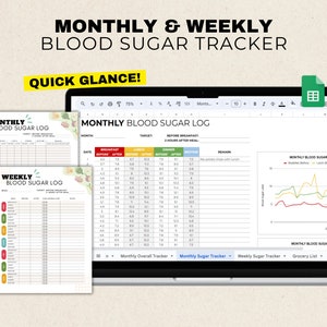 Diabetic Meal Plan Google Sheets and Meal Planner Excel, With Diabetic ...