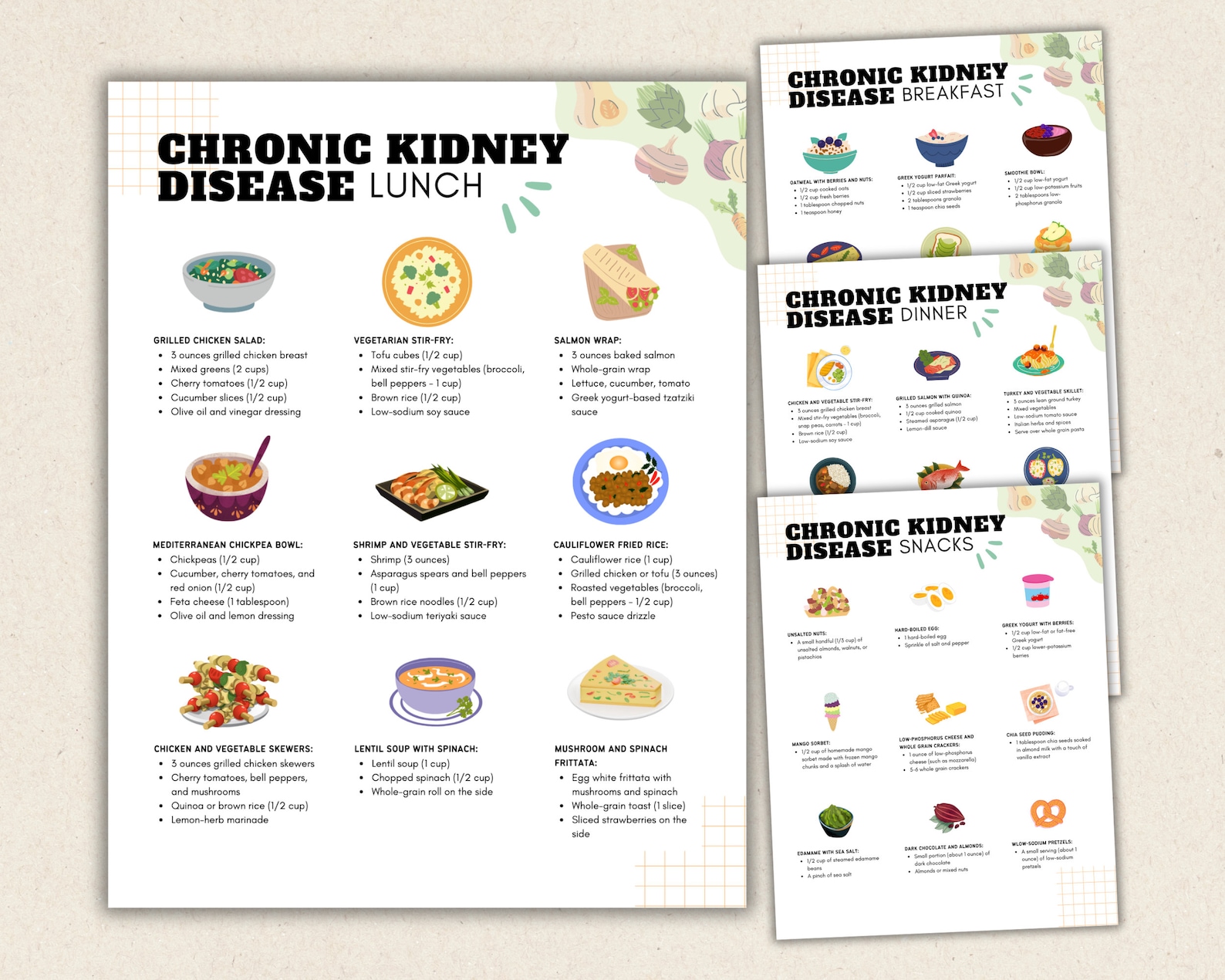 Kidney Diet Recipe Ideas Menu Planner and Chronic Kidney Disease ...