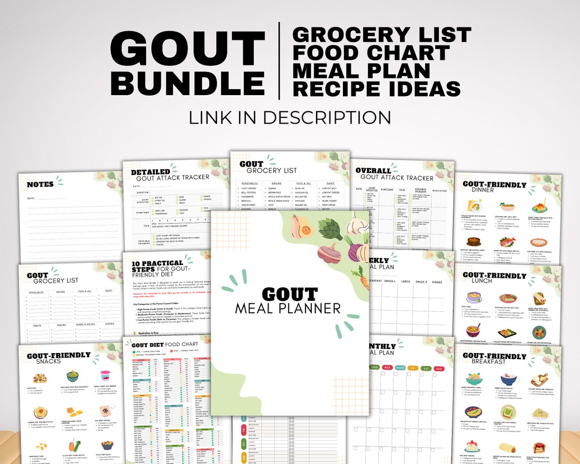 Gout Food List and Diet Cheat Sheet, Low Purine Foods or Low Uric Acid ...