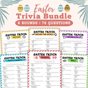Easter Trivia Bundle for Family Reunion Games, Spring Trivia With the ...