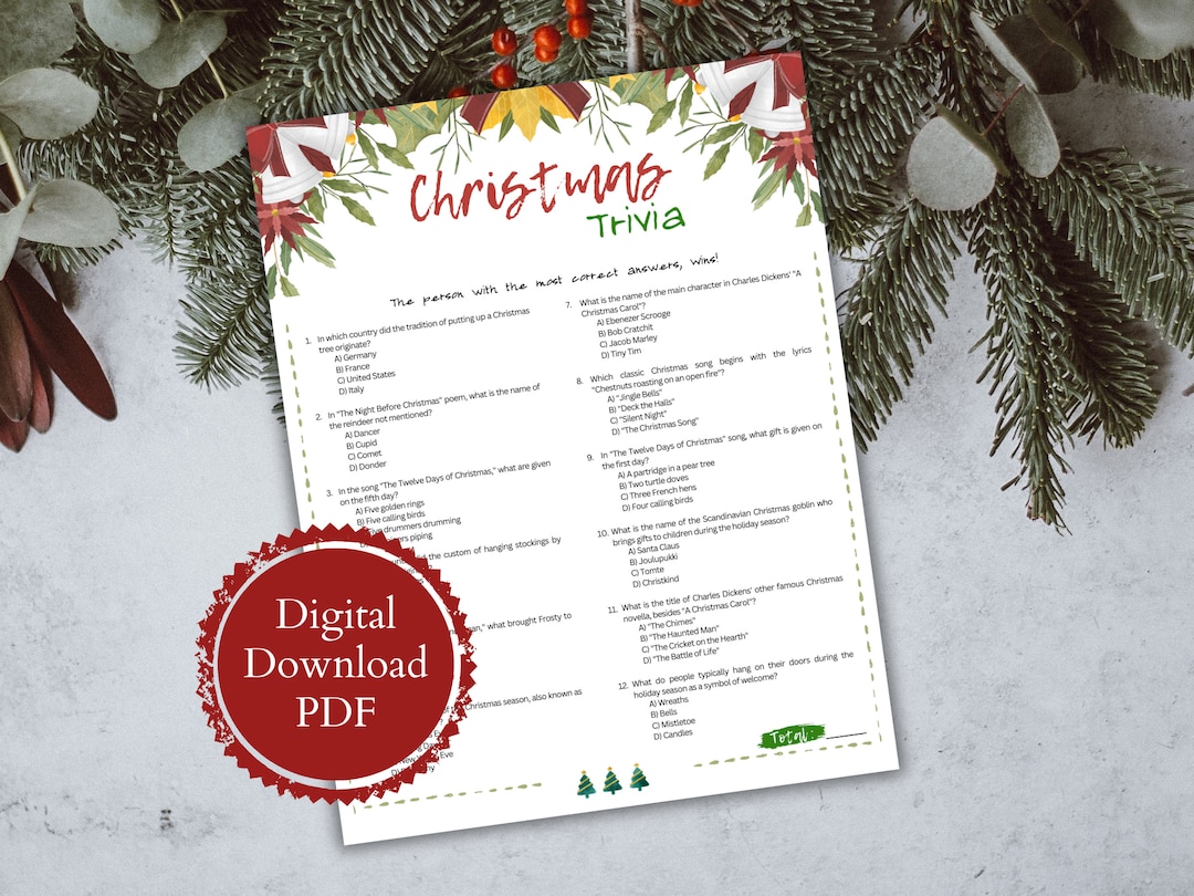 Christmas Trivia Games for Kids and Adults, Trivia Questions for Family ...