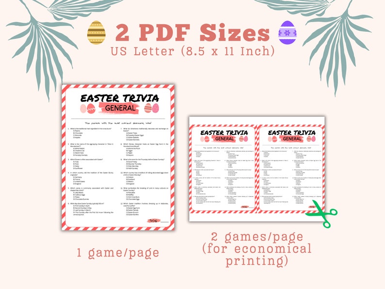 Easter Trivia Bundle for Family Reunion Games, Spring Trivia With the ...