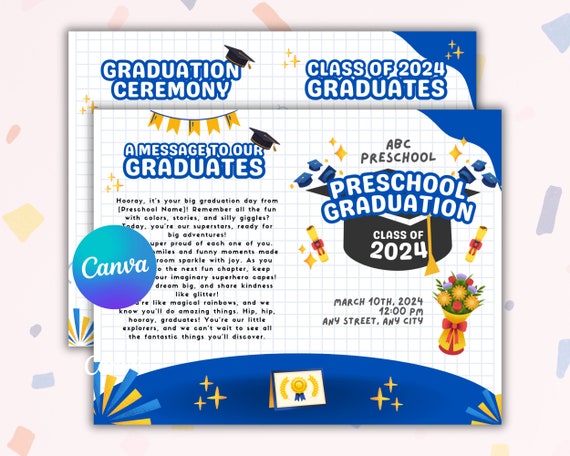 Graduation Program Insert GRADUATION & MOVING UP PACKAGE 💗