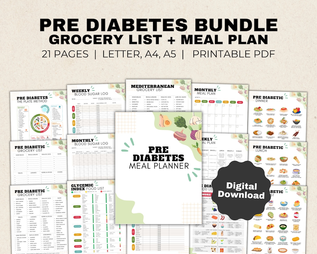 Pre Diabetic Meal Plan and Food List for Pre Diabetes Low Sugar Food ...