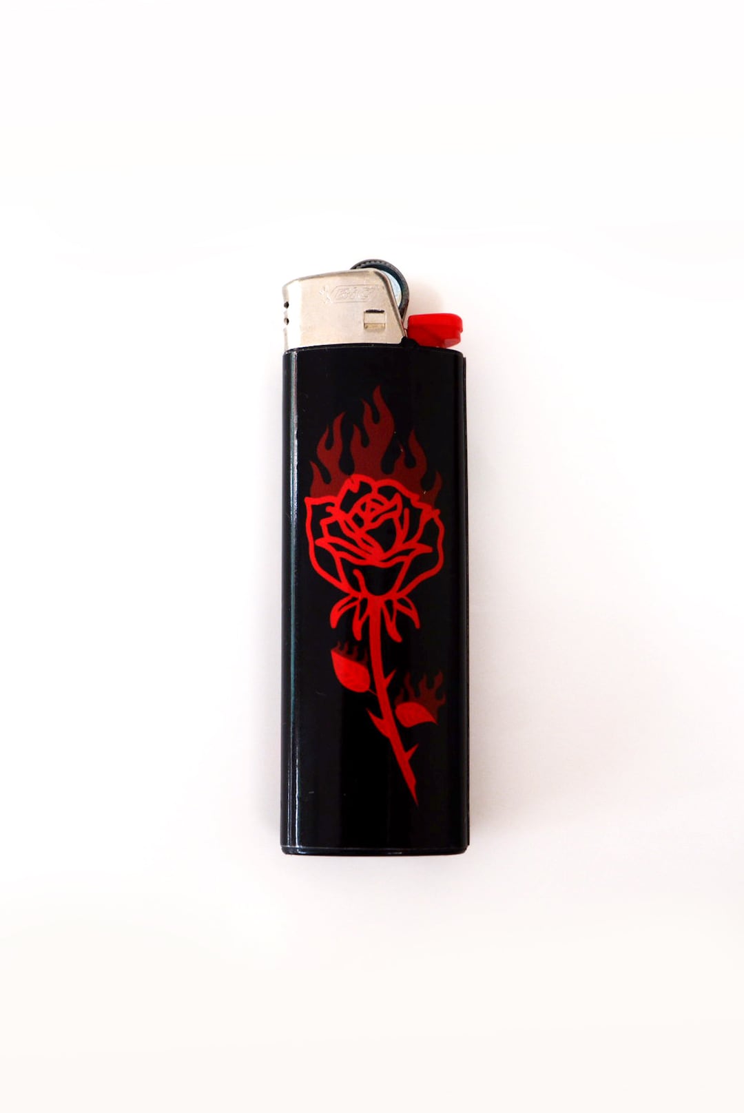 Flaming Rose & Snake Lighter Wrap Sticker - Etsy