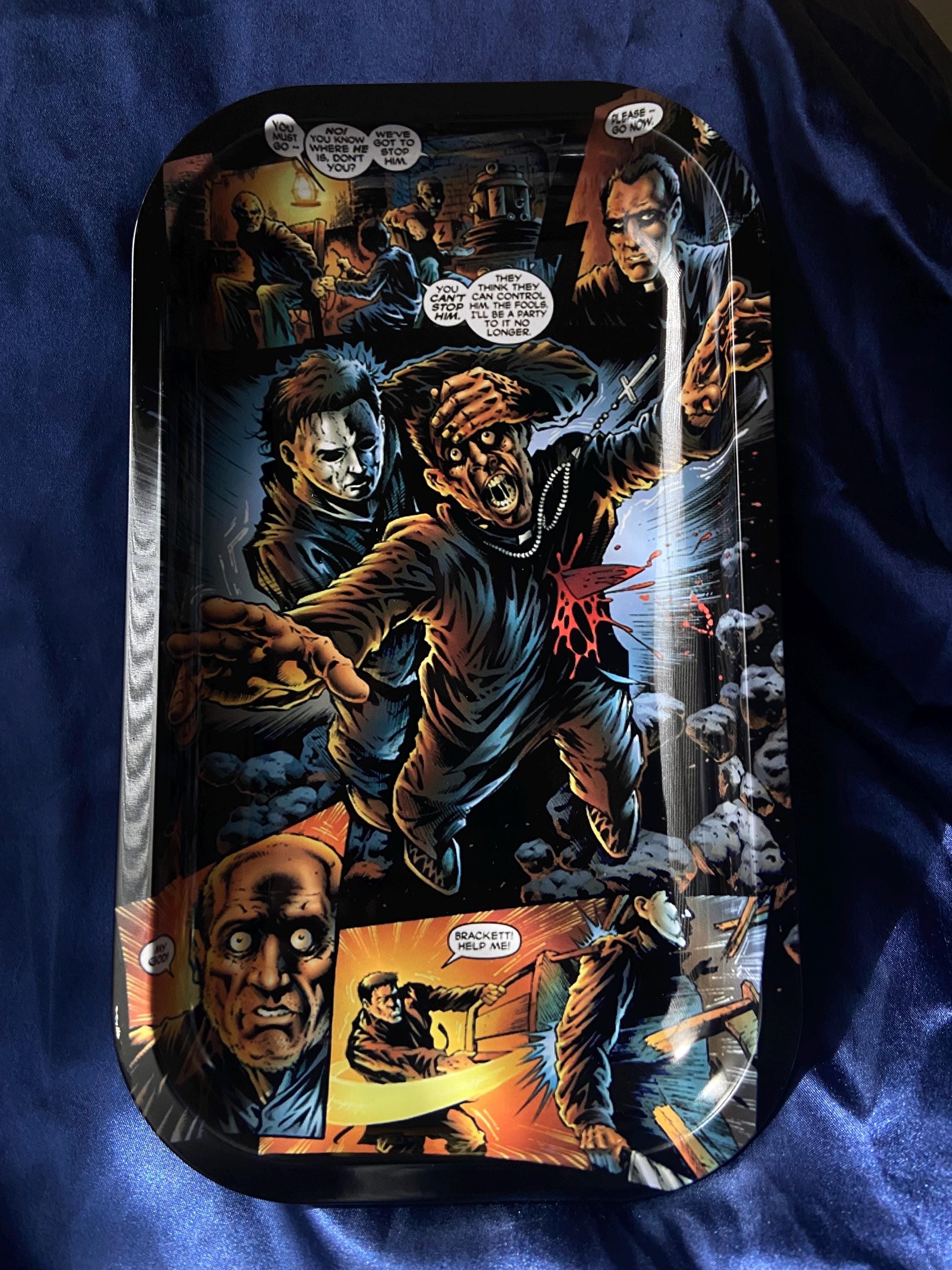 Michael Myers Rolling Tray Halloween Horror Movie Smoker Slasher Metal ...
